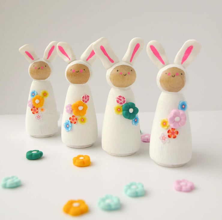 Spring Bunny Peg Dolls - Folksy