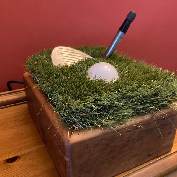 Golf Themed Bedside Lamp, Touch Dimmed, In the ... - Folksy