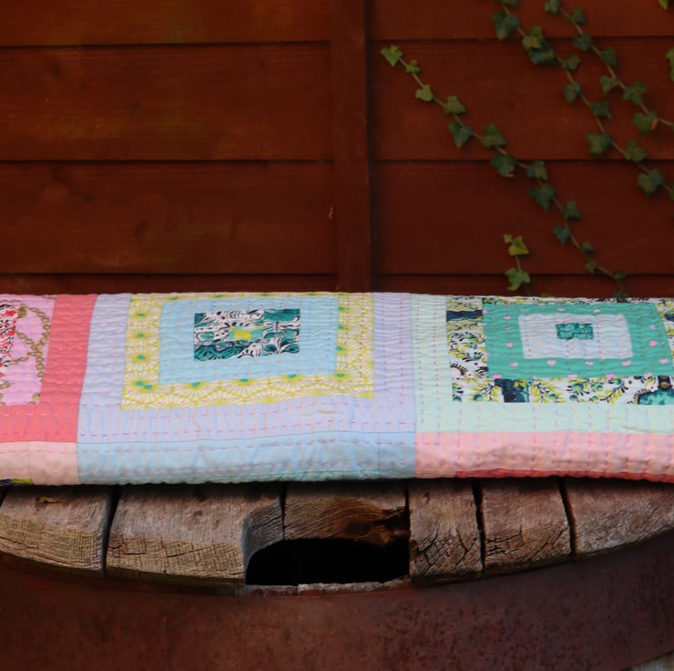 patchwork quilt, picnic blanket, baby blanket, ... - Folksy