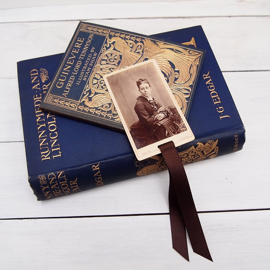 Victorian Portrait Bookmark made from a carte d... - Folksy