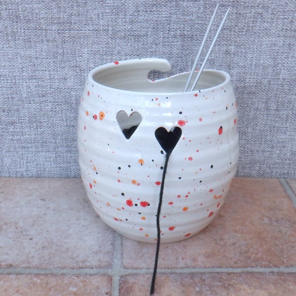 Yarn bowl knitting crochet hand thrown ceramic... - Folksy