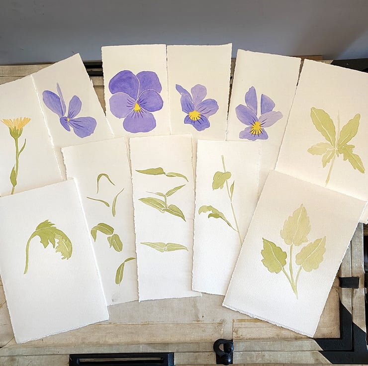 Wedding Invitation 3 - HandPrinted linocut &... - Folksy