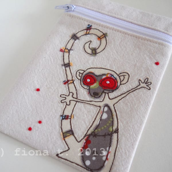 zombie lemur gadget case - Folksy