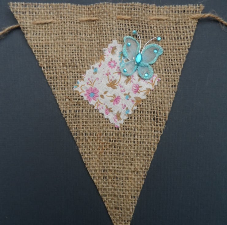 Rustic Bunting (Butterfles and Bows) - Folksy