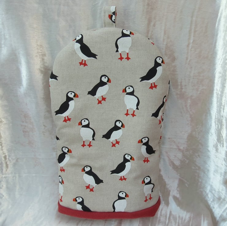 Cafetiere cosy. Puffins design. Size large. Co... - Folksy
