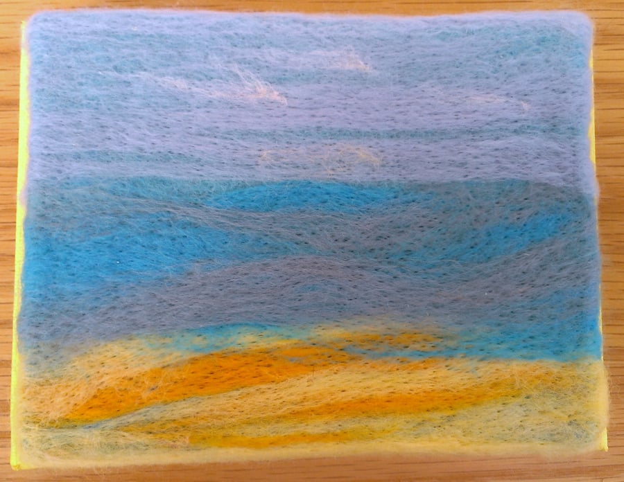 SALE Needle Felted Seascape Picture - Folksy