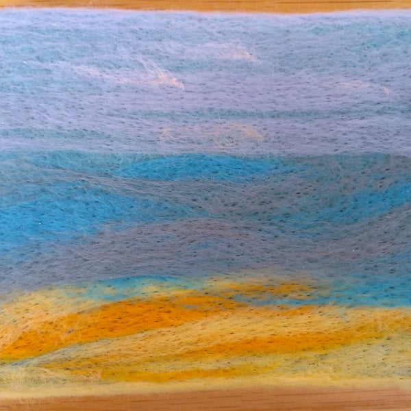 SALE Needle Felted Seascape Picture - Folksy