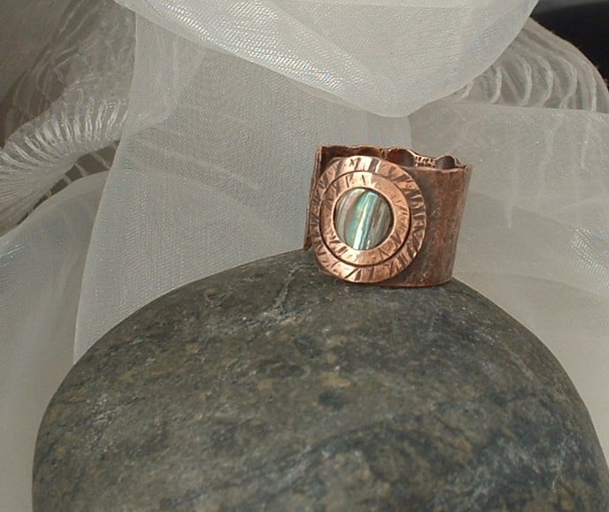 Large Unisex Adjustable Rustic Copper Turret Th... - Folksy