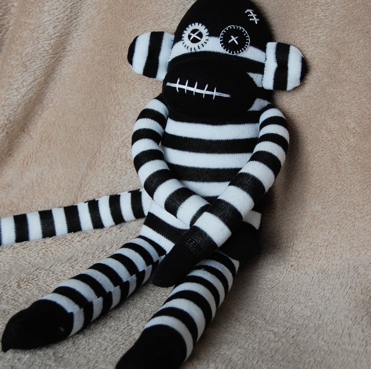 Sock Monkey - Jack - Folksy