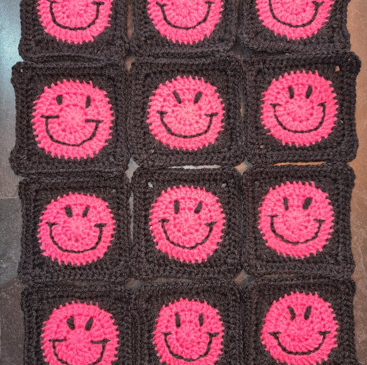 Handmade Crochet Granny Squares - Folksy