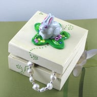 Wooden Bunny Rabbit Box, Gift for a Child - Folksy