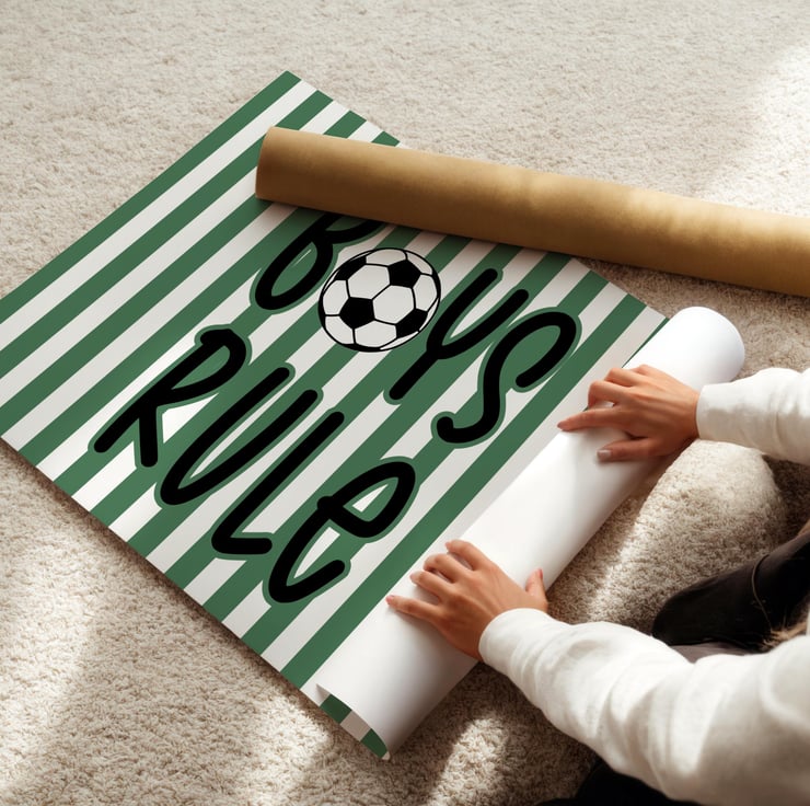 Football Wall Print, Boys Bedroom Decor, Footba... - Folksy
