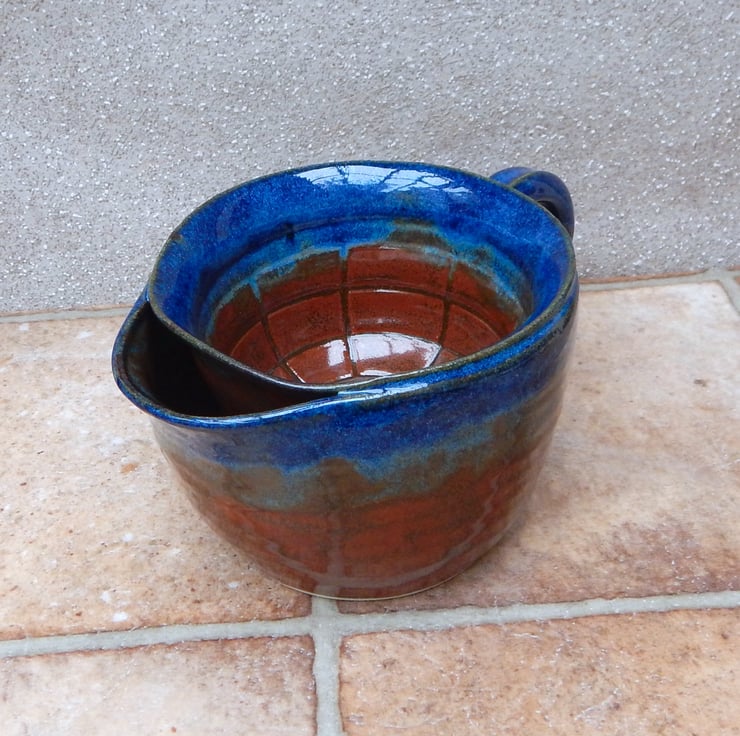 Shaving scuttle shave bowl hand thrown in stone... - Folksy