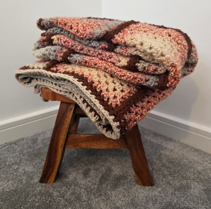 Classic Crochet Lap Blanket - Folksy