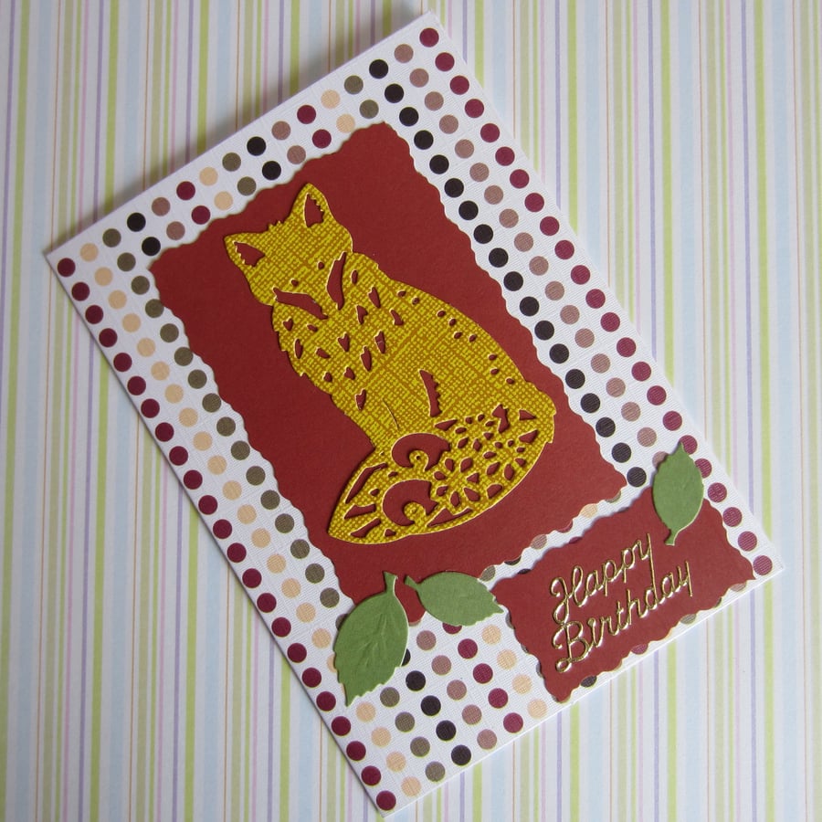 Fox Birthday Card - Folksy