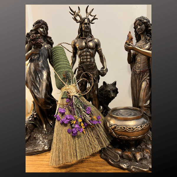 Besom Broom Altar Decorative Hand Wiccan Pagan ... - Folksy