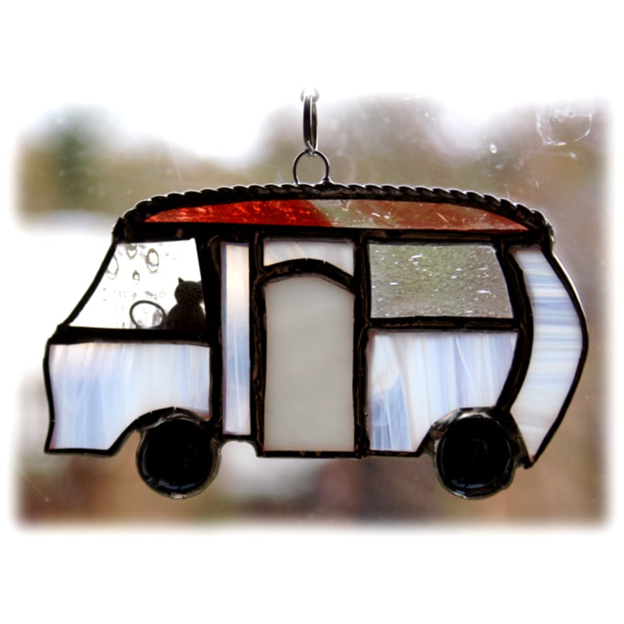 Mini Classic Motorhome Stained Glass Suncatcher... - Folksy