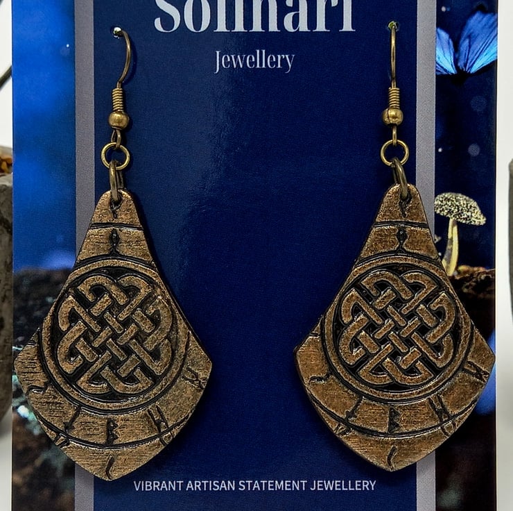 Old Norse Viking rune embossed hammer earrings ... - Folksy