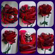 The Rose Skull Ribbon Rose - Long Stem Artifici... - Folksy