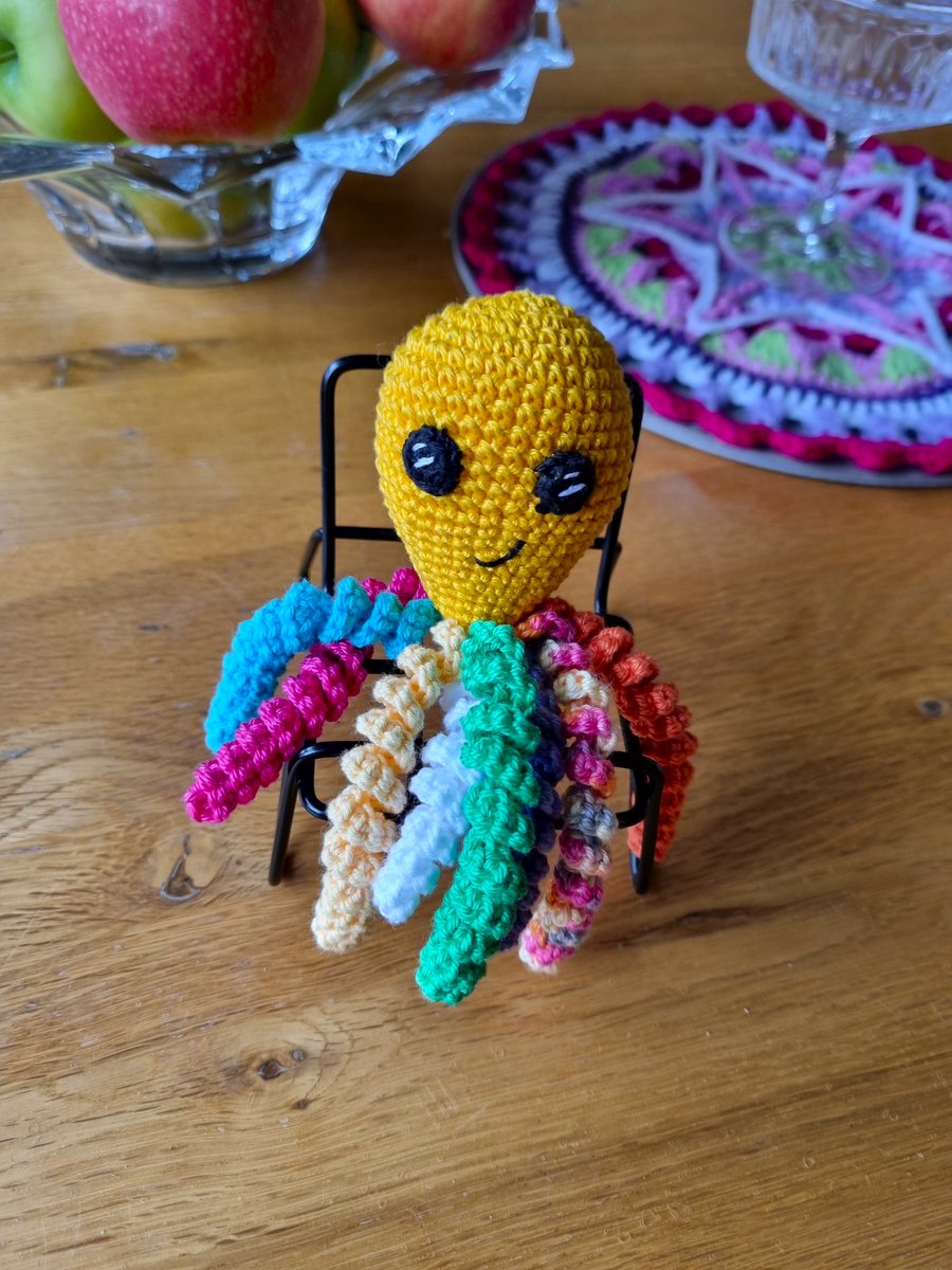 Round Octopus Crochet Toy - Folksy