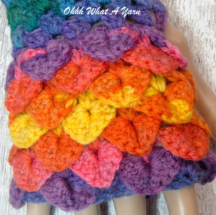 Crochet rainbow dragonscale, dragon, crocodile ... - Folksy