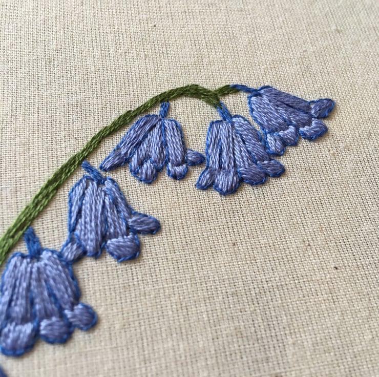Bluebell embroidery kit, spring craft project, ... - Folksy