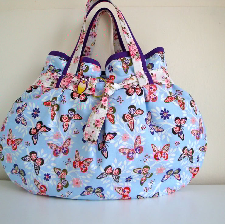 Cotton Butterfly Handbag - Folksy