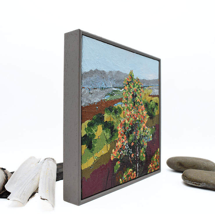 Tree painting - original landscape - framed - a... - Folksy