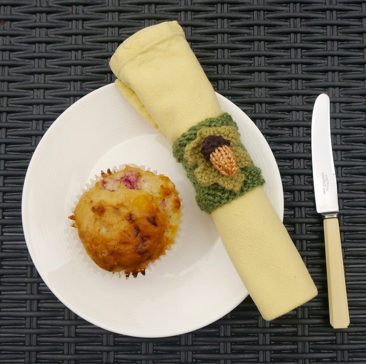 Acorn Napkin Ring, Set of Six, Autumn Decoratio... - Folksy