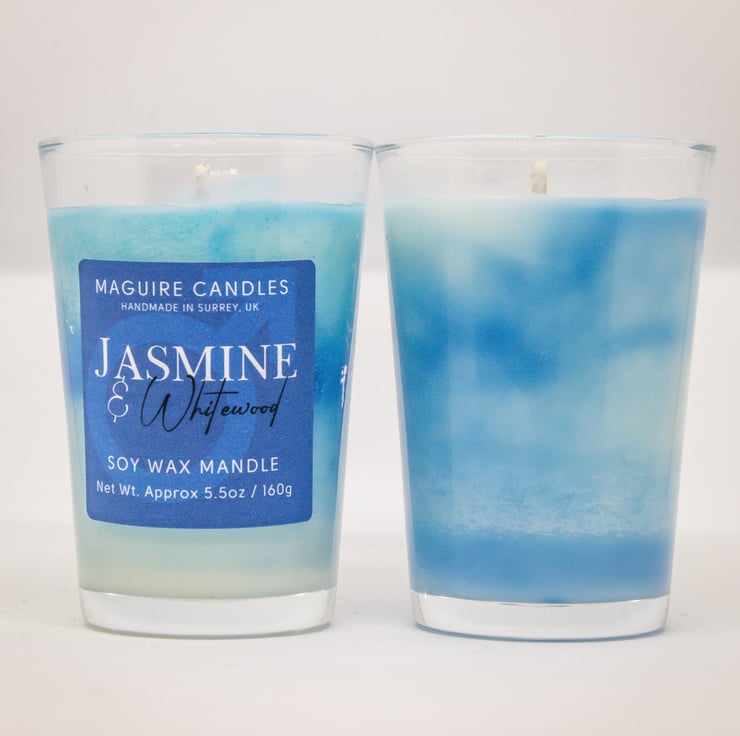 Maguire Jar Candle: Scented, Marbled Candle in ... - Folksy