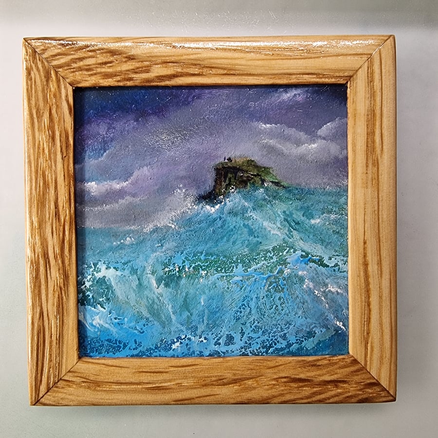The Storm - Miniature Oil Painting - Folksy