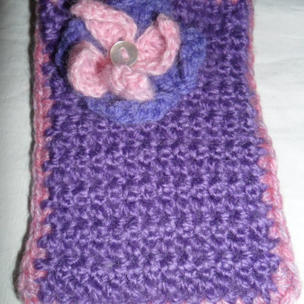 Mobile Phone Sock Sony Ericsson k800i in purple... - Folksy