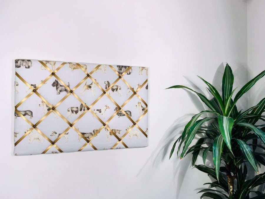 Voyage Maison dogs fabric noticeboard, wall dec... - Folksy