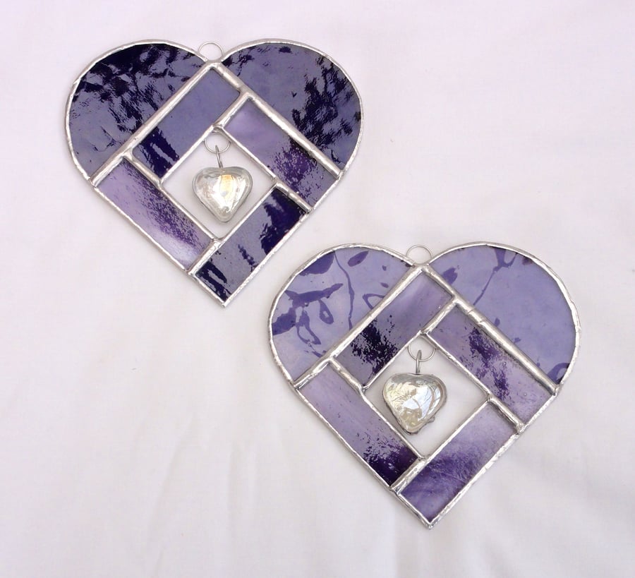 Valentines Stained Glass Heart Heart Suncatcher... - Folksy
