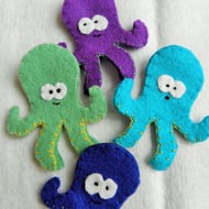 Octopus finger puppets - Folksy