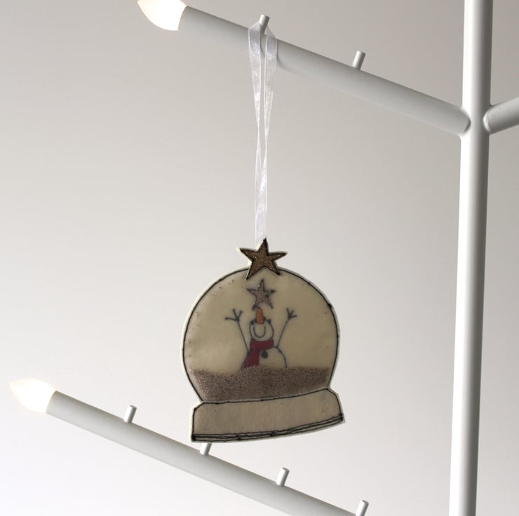 'it's snowing' Snow Globe - Hanging Decoration - Folksy