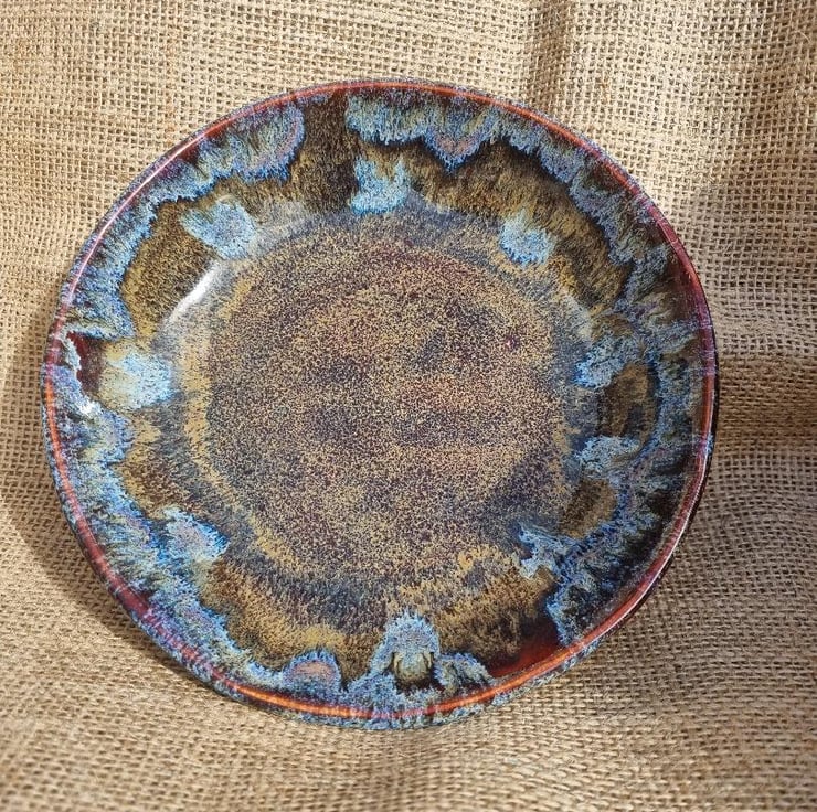 Handmade Pottery Ceramic Bowl unique glaze comb... - Folksy