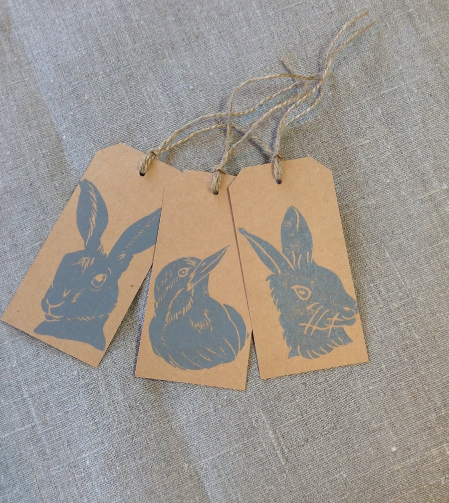 Hand Printed Gift Tags - Folksy
