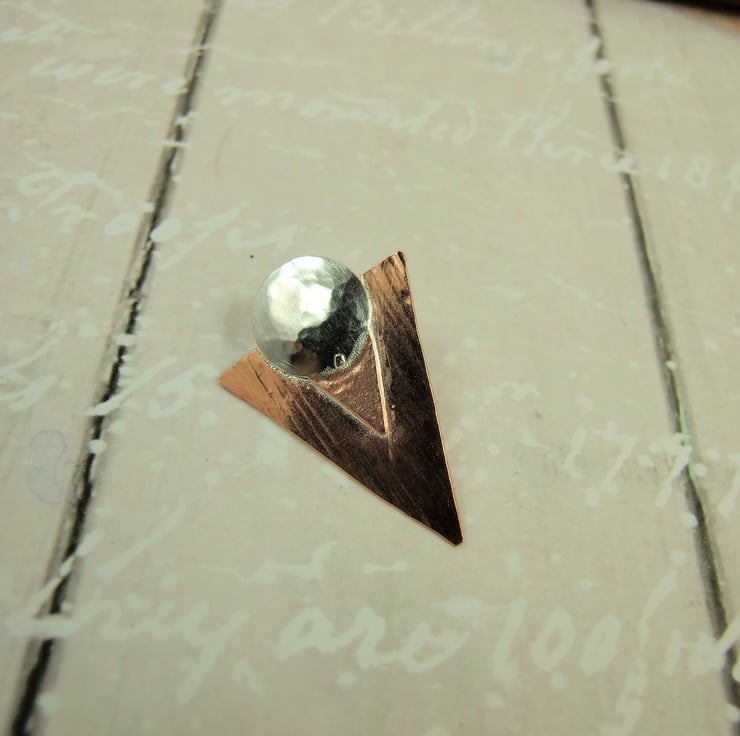 Small Geometric Shapes Lapel Pin Brooch Sterlin... - Folksy