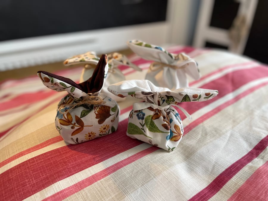 Hand Made Reversible Bunny Bags made with recyc... - Folksy