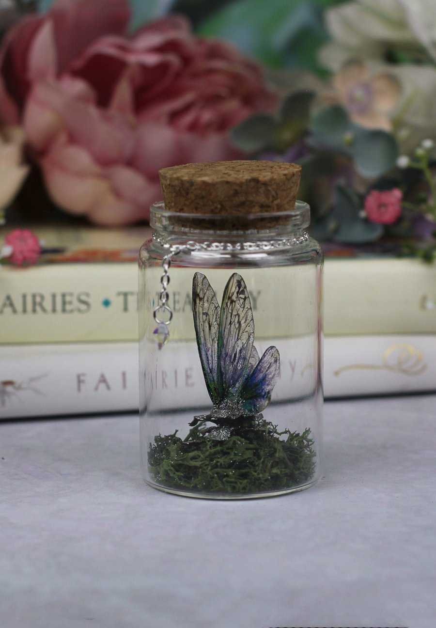 Unique Magical Fairy Wish Jar - Green Purple Sp... - Folksy