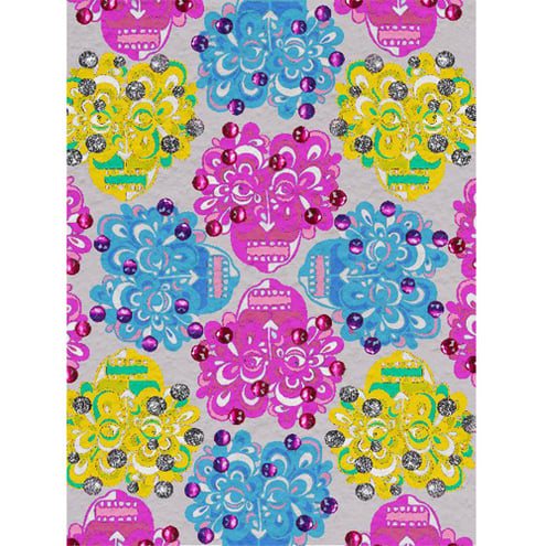 Aztec Mask (Rainbow Collage) - A4 Giclee art print - Folksy