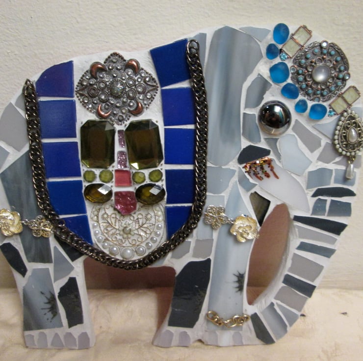 Mosaic Elephant - Folksy