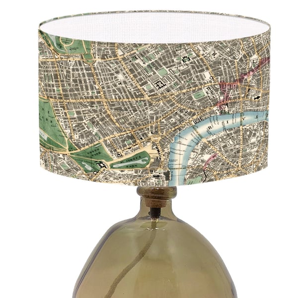 London Map Design Lampshade Art Lampshade - Lam... - Folksy