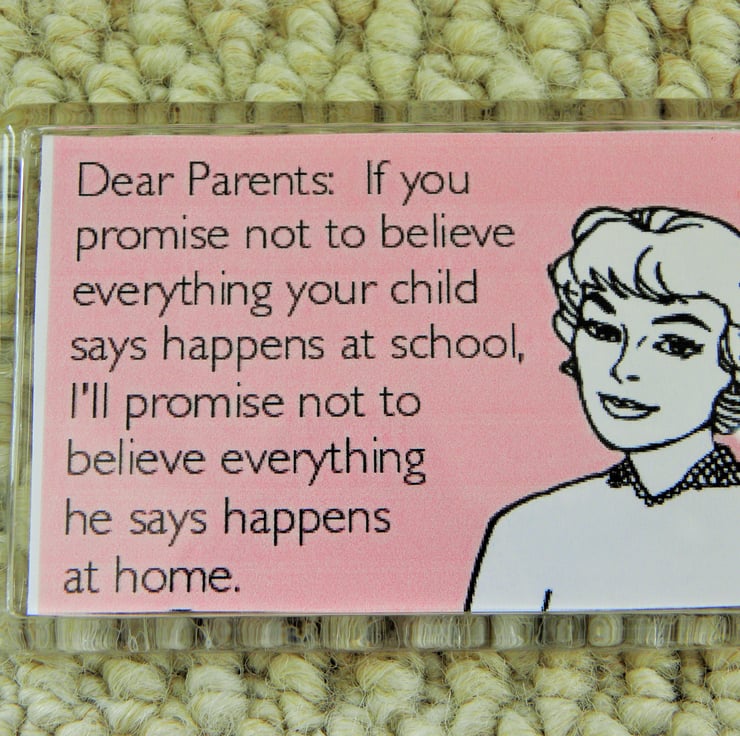 Dear Parents - Message From The Teacher Magnet - Folksy