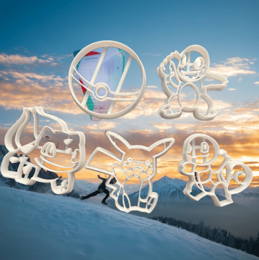Set Of 5 Pokémon Inspired 3D Printed Cookie Cut... - Folksy