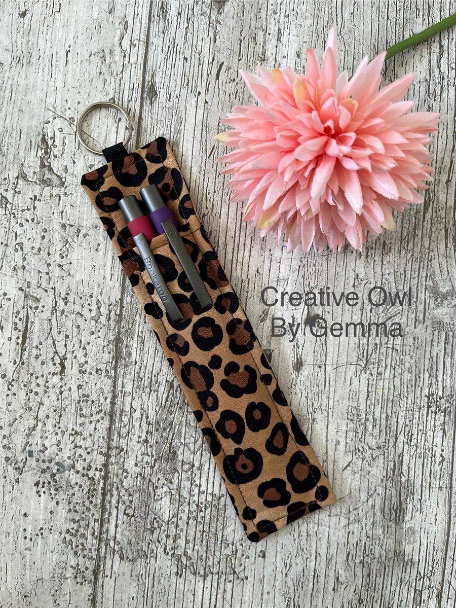 Leopard Print Lanyard Pen Holder Teacher Pen Ho... - Folksy