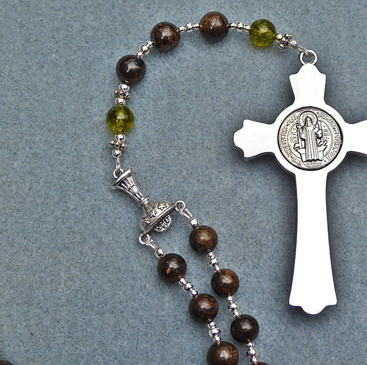 Catholic Dominican Five Decade Bronzite Rosary ... - Folksy Catholic Dominican Five Decade Bronzite Rosary ... - Folksy