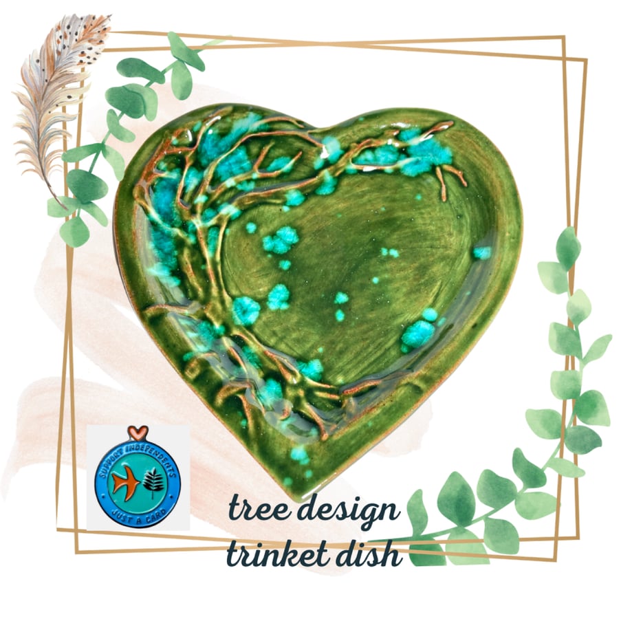 Tree Design Trinket dish Candle Tray - Folksy
