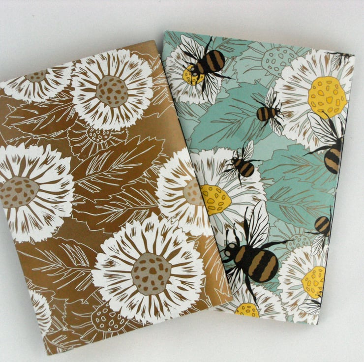 Golden Bees Notebooks - Folksy